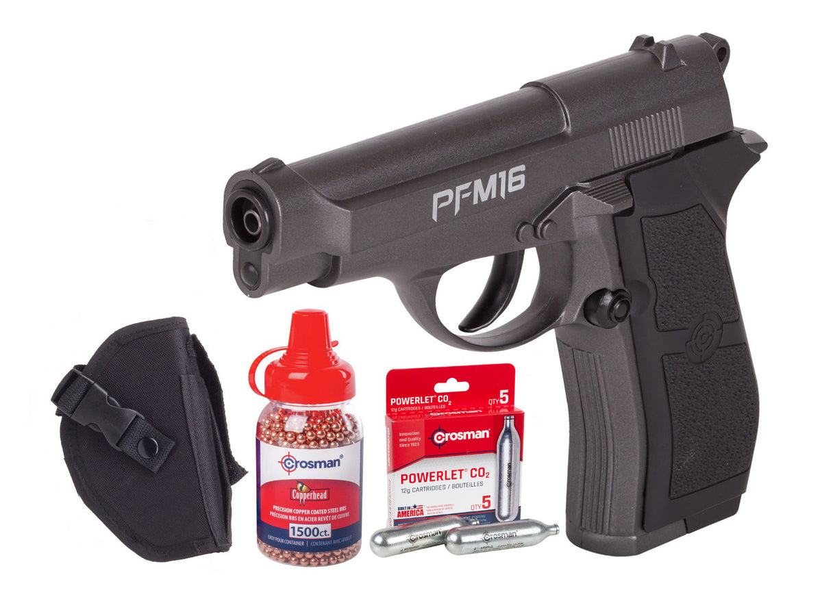 Crosman PFM16 Full Metal CO2 BB Pistol Kit - Caliber 0.177 - FPS 400 ...