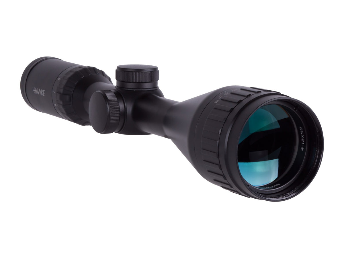 Hawke Sport Optics Airmax 4-12x50 AO Rifle Scope, AMX Reticle, 1/4 MOA ...