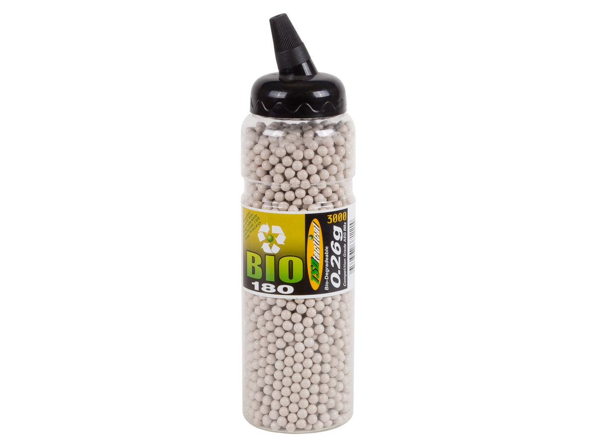 TSD Tactical Precision 180-BIO 6mm Airsoft BBs, 0.26g, 3000 rds, White ...